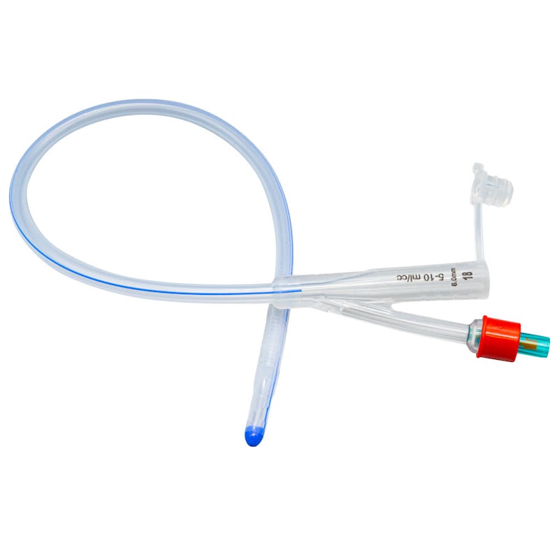 Silicone Foley catheter FG 16 with Nelaton tip, 2 eyes, 2-way, closure ...