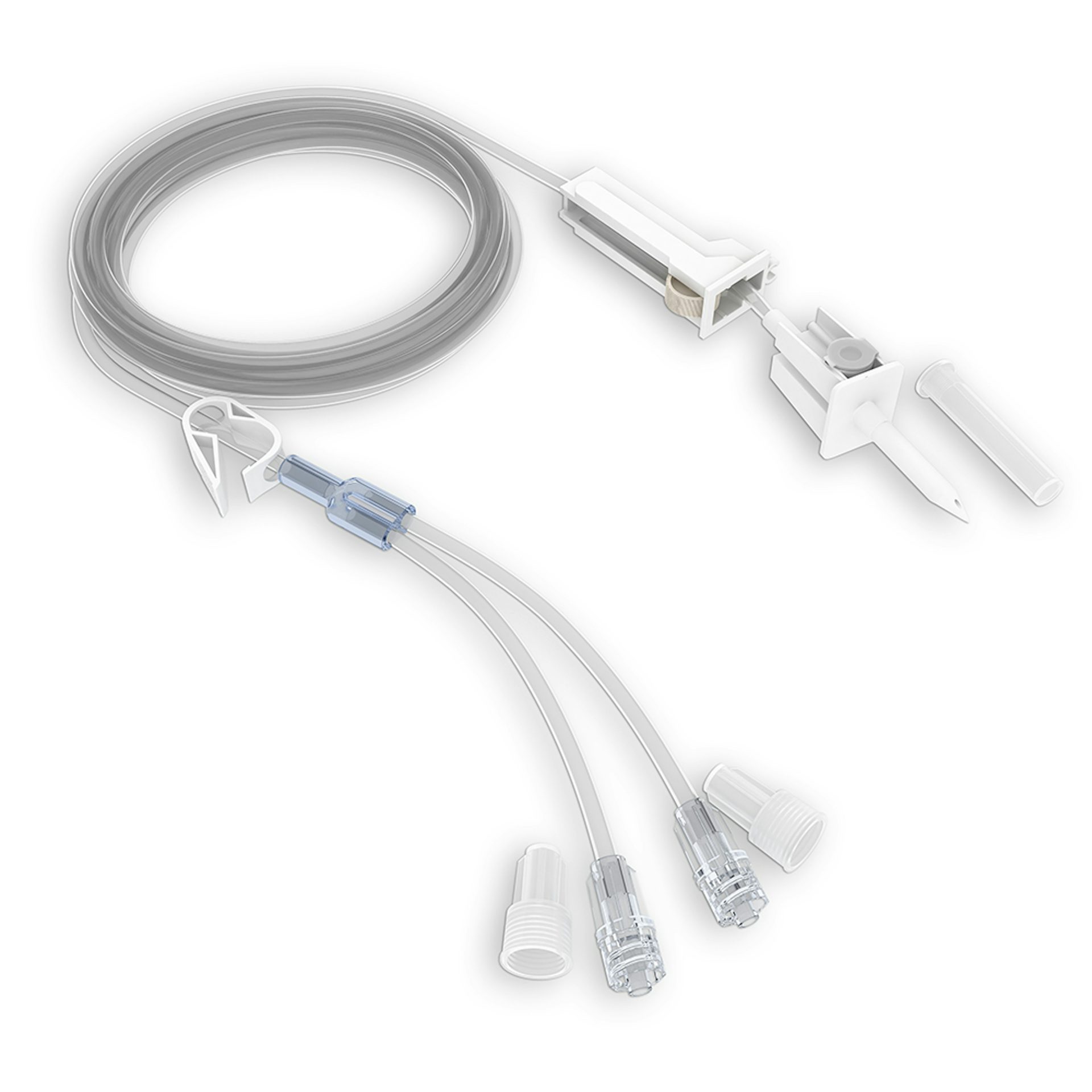 Schlauchset, 3500 mm, Spike mit Belüftung, Rollenklemme, Ritsch-Ratsch ...